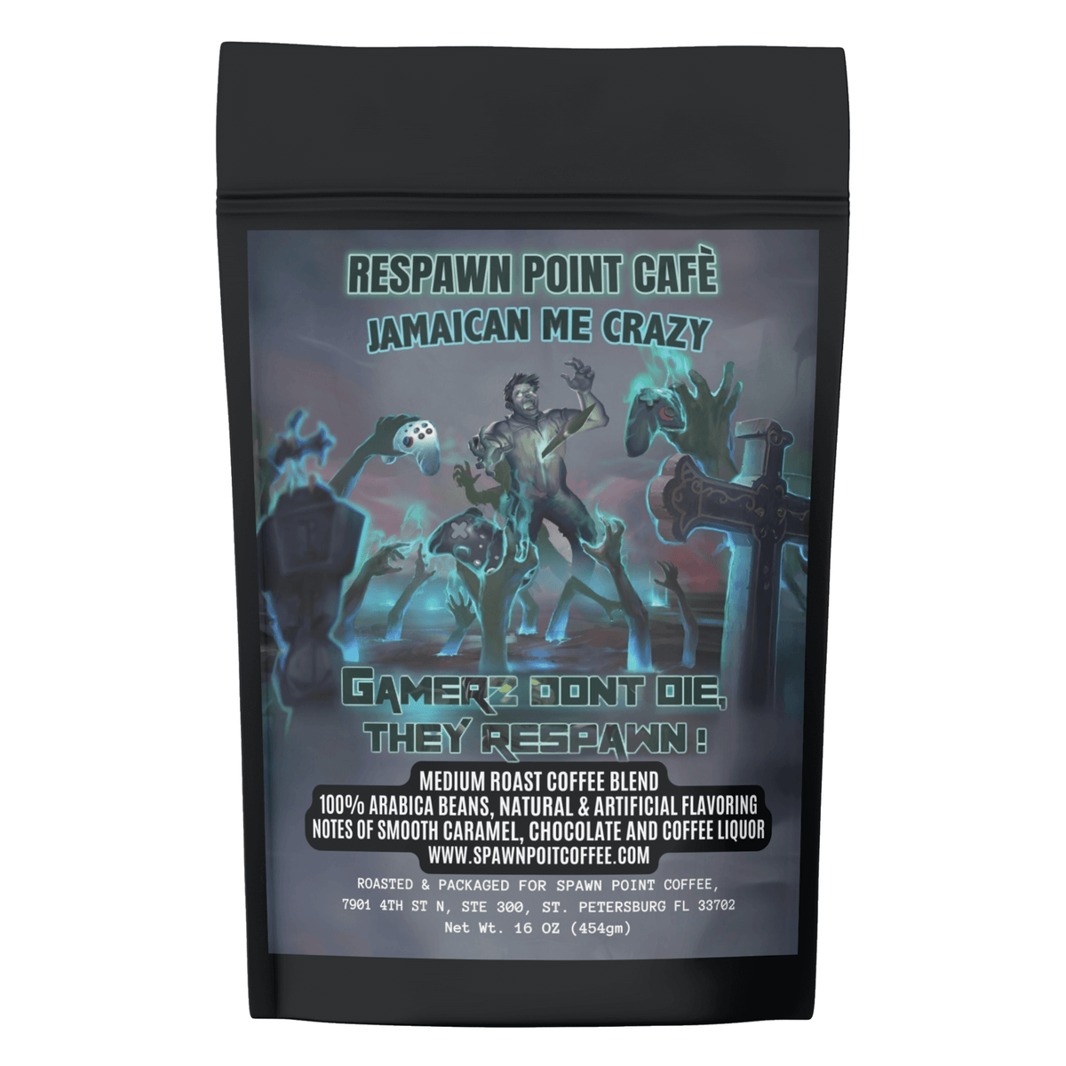 Respawn Point Café Jamaican Me Crazy | Decaffeinated Medium Roast Kahl – Spawn Point Coffee