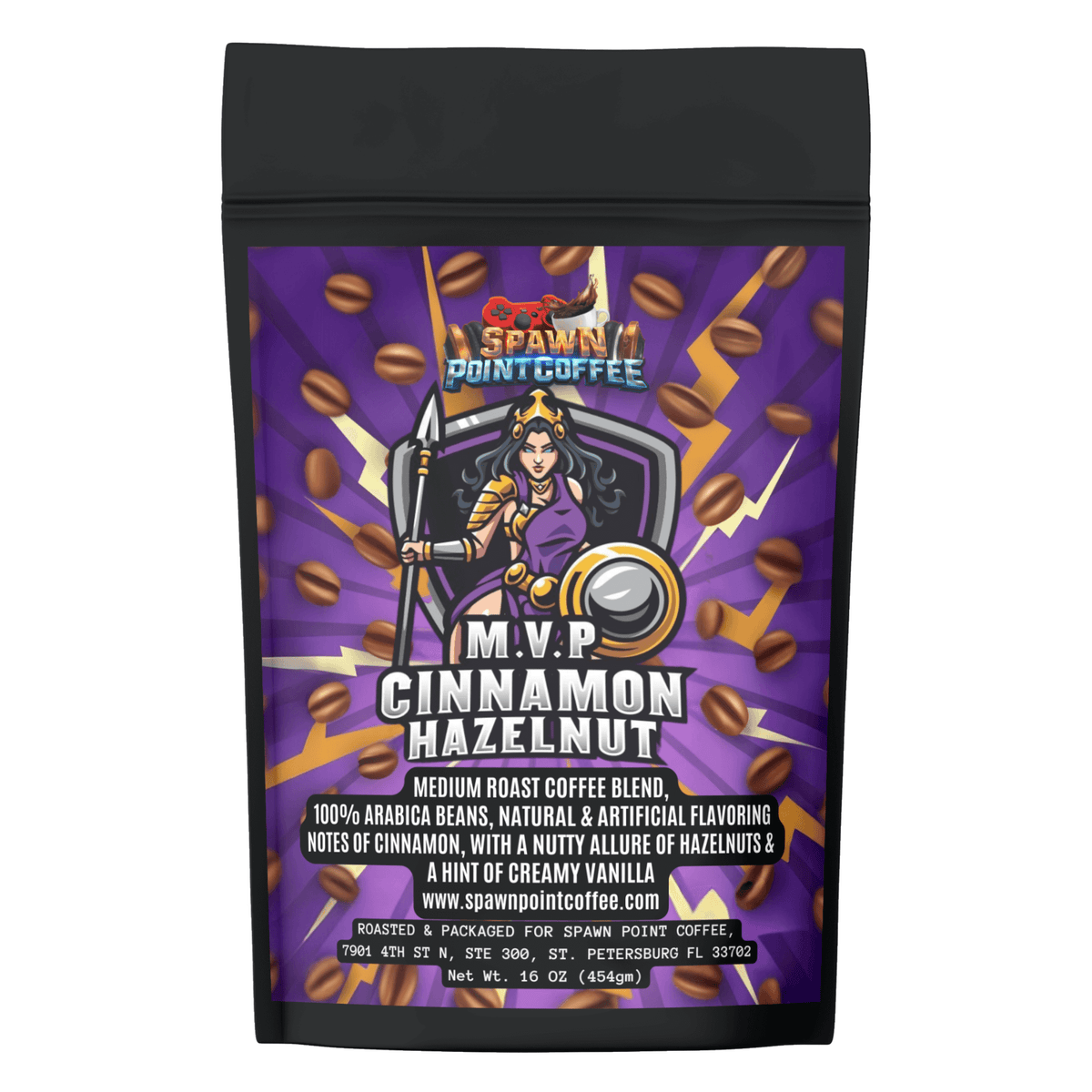 M. V. P. Cinnamon Hazelnut, Medium Roast Flavored Coffee – Spawn Point ...