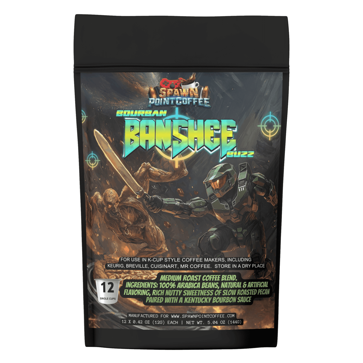 Bourbon Banshee Buzz | Medium Roast Flavored Coffee | Pods – Spawn ...