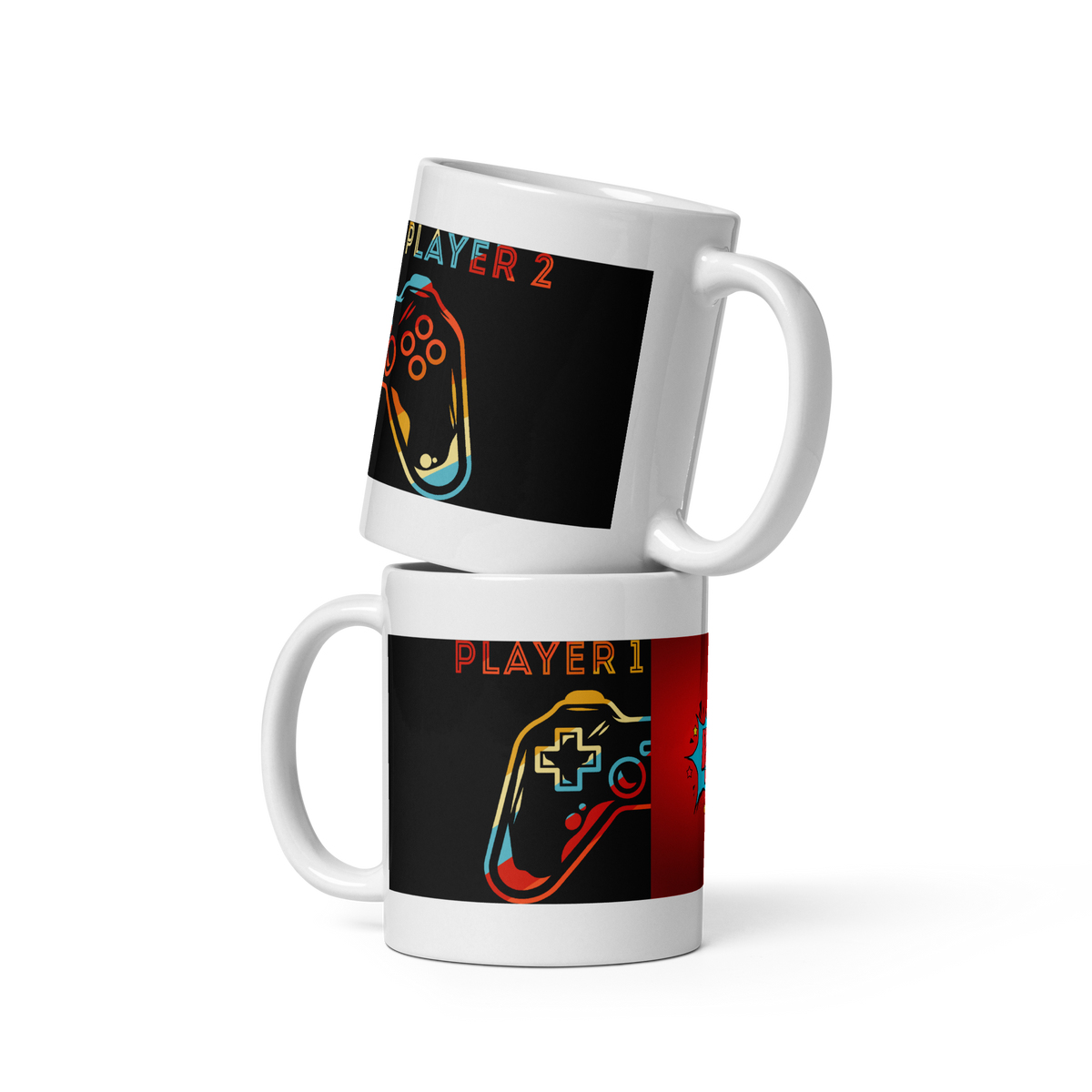 Gamer Coffee Mug Player 1 Vs Player 2 – Spawn Point Coffee